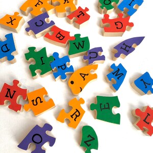 Wooden Dinosaur Alphabet Puzzle - Etsy