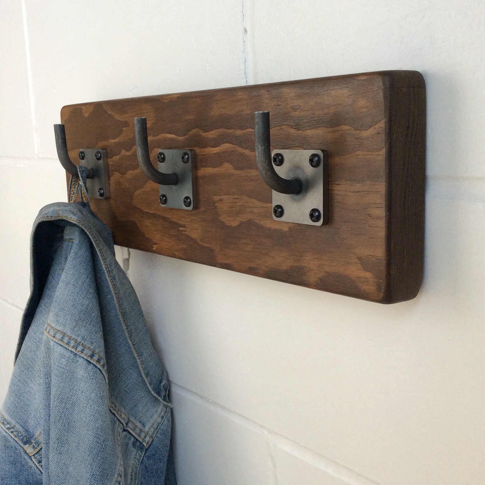 Mounted Coat Hooks Reclaimed Timber - Etsy UK