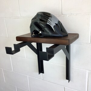 Mountain Bike Wall Mount Rack | Reclaimed Timber Shelf + Metal BMX ...