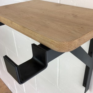 Bike Wall Mount Rack Oak Shelf Grey Gallows Style Bicycle Brackets - Etsy