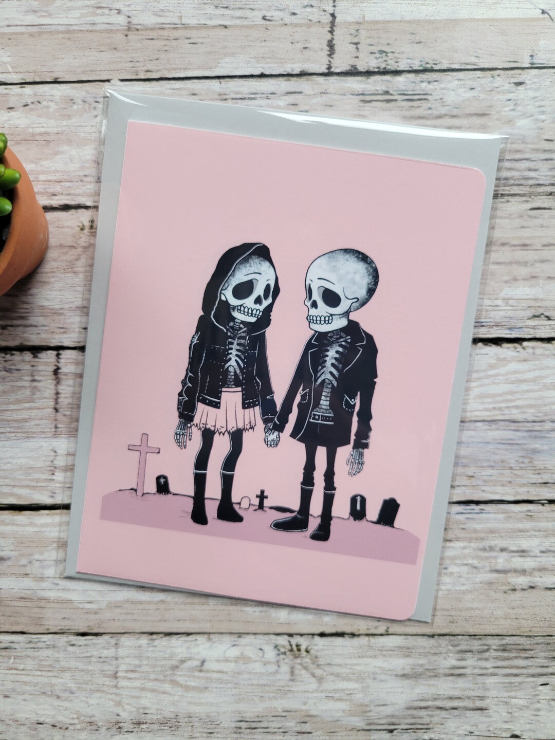 Skeleton Card | Dark Humor | Love | Spooky | Anniversary | Handmade ...