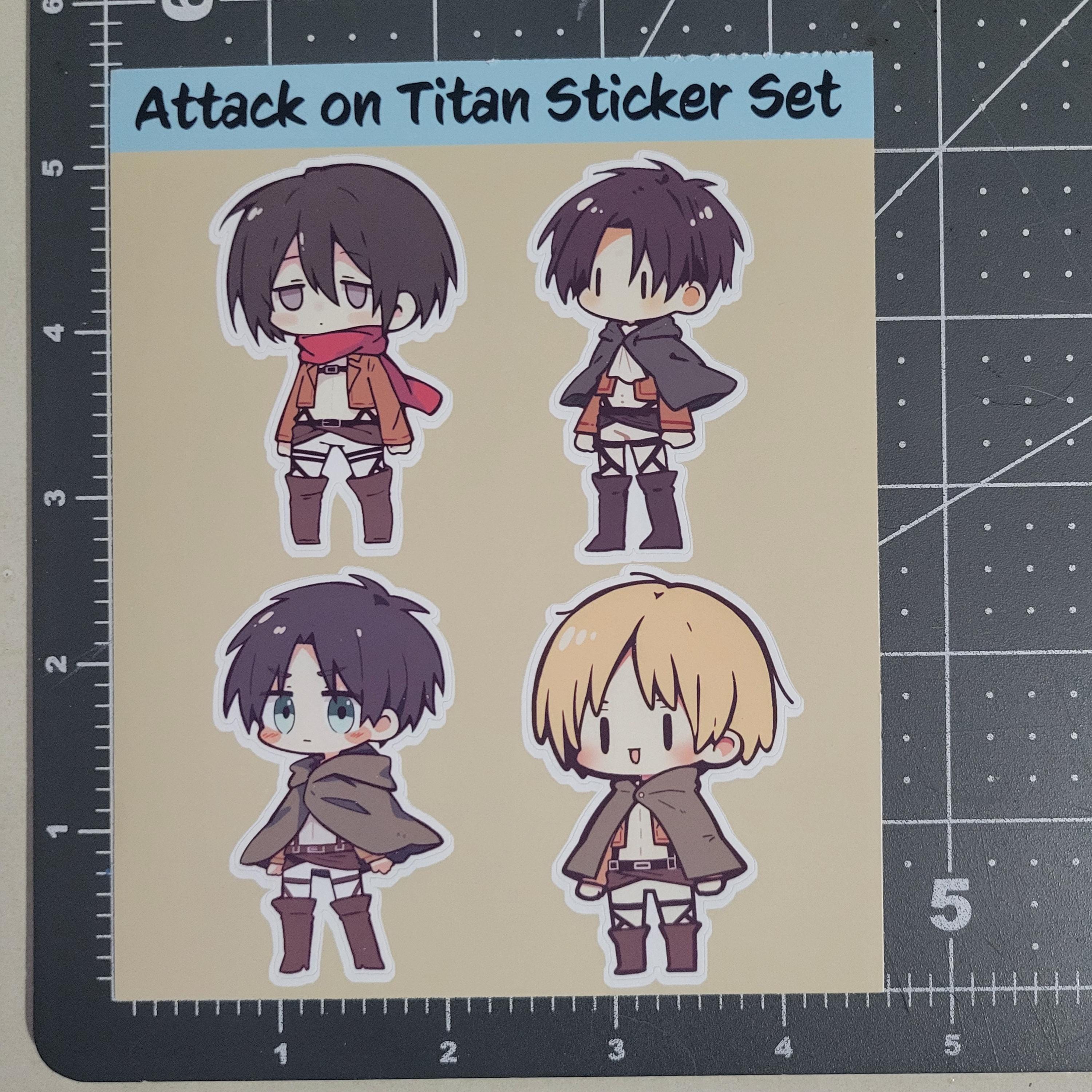 Titan Fighters Inspired Anime Sticker Sheet Cute Kawaii Laptop Decal ...