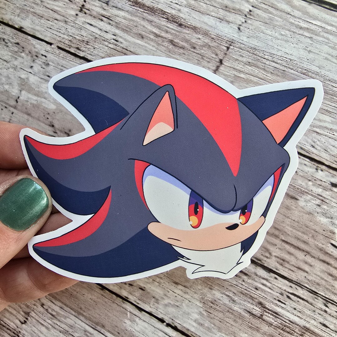 Black and Red Hedgehog Inspired Sticker Cute Kawaii Laptop Decal ...