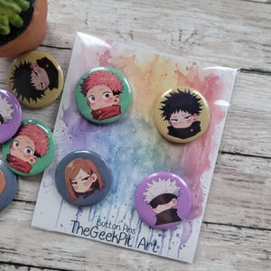Anime Button Pins | Japanese | Brooch Pin Badge | Gifts | Cute | Kawaii ...