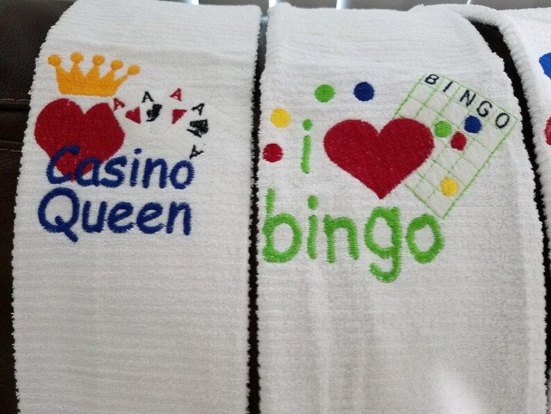 Casino Queen, Keno, Bingo, Jackpot Bar Kitchen Towel Set - Etsy