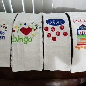 Casino Queen, Keno, Bingo, Jackpot Bar Kitchen Towel Set - Etsy