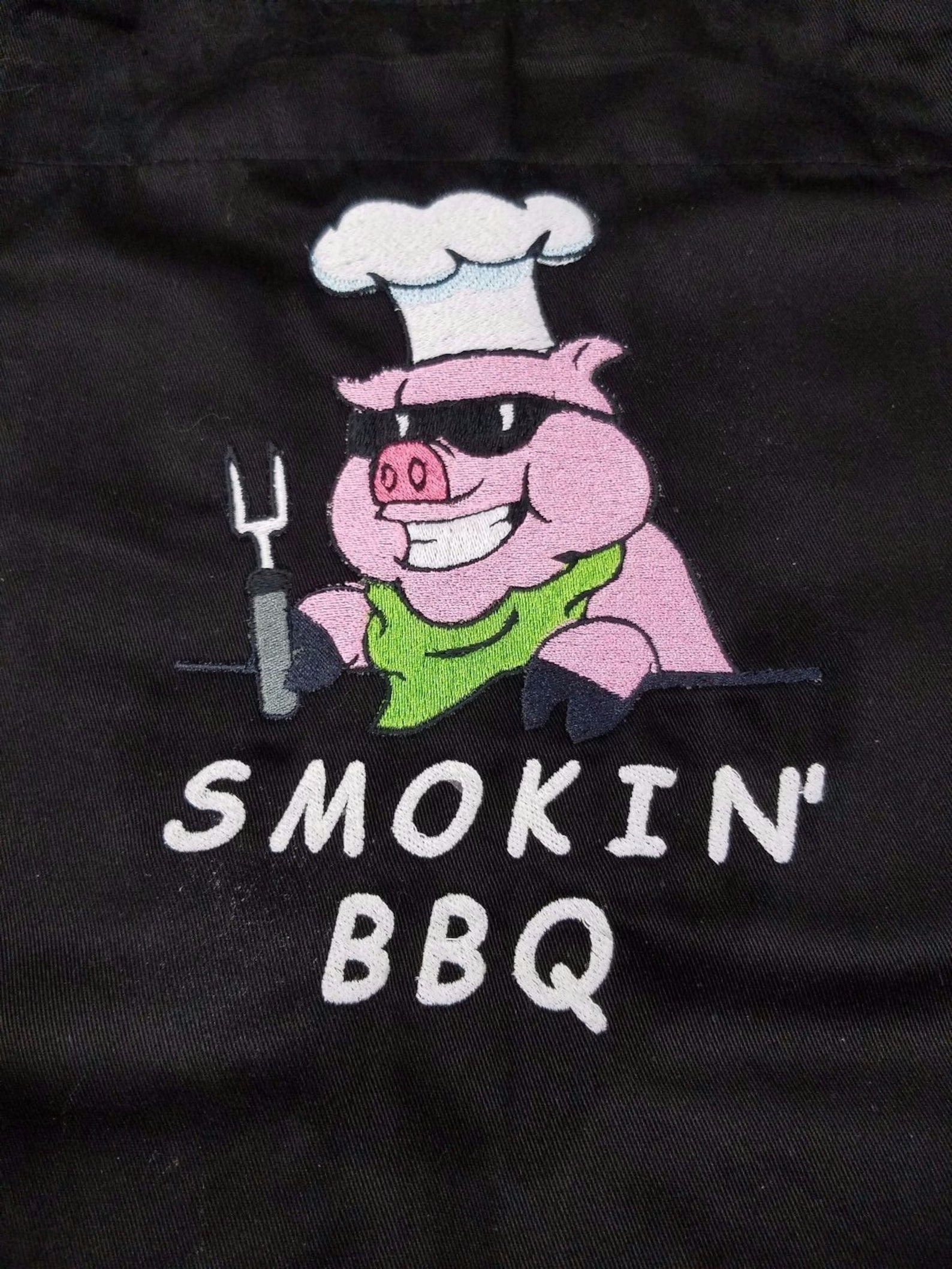 Personalized Embroidered Custom BBQ Pig Apron Black or Red Perfect ...