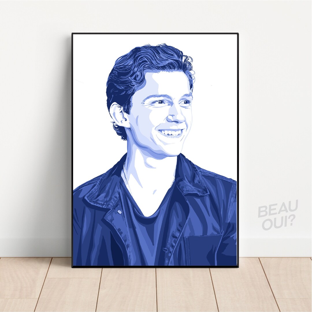Tom Holland Portrait, Peter Parker, Spiderman - Etsy