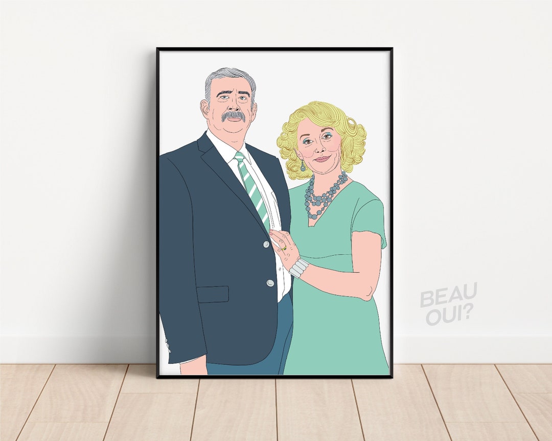 Terry and Sheila, Detectorists, Portrait, Gift for Fan - Etsy