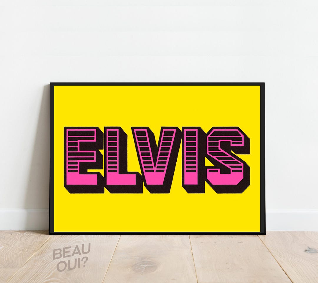 Elvis, Typographic Print. - Etsy