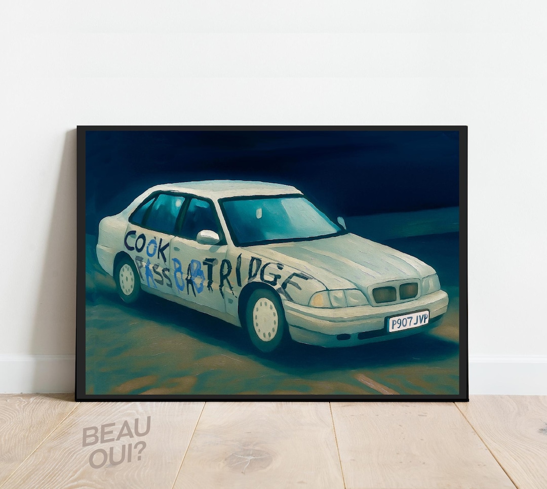 Alan Partridge Car With Grafitti - Wall Art Print - Etsy UK