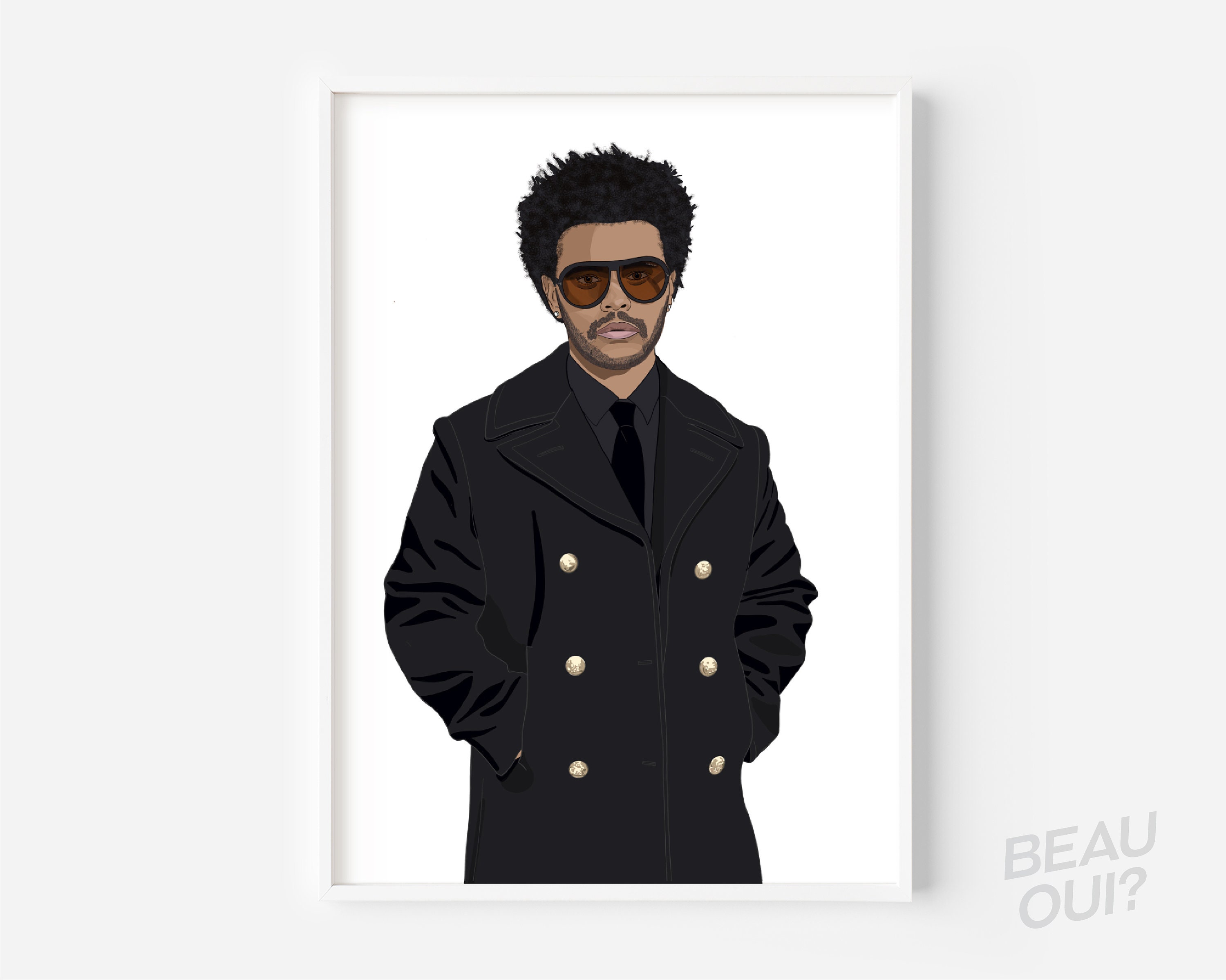 The Weeknd, Portrait, Black Artist, Canadian Singer - Etsy UK