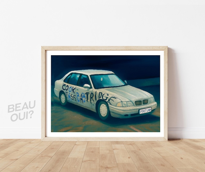 Alan Partridge Car With Grafitti - Wall Art Print - Etsy UK