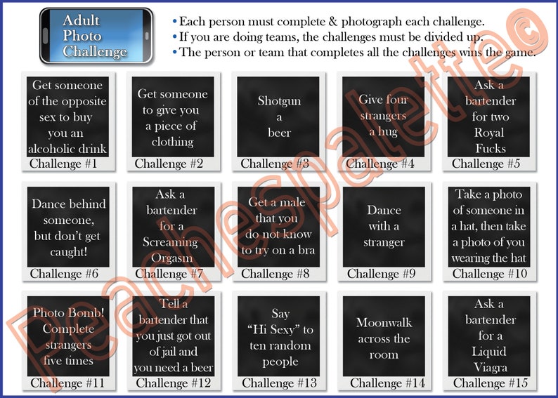 Adult Photo Challenge - Etsy