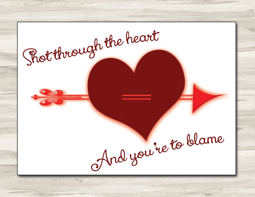 Tarjeta de amor plegable 5x7 en blanco por dentro descarga - Etsy España