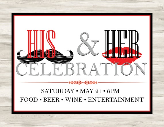 His and Her Celebration Card | Etsy