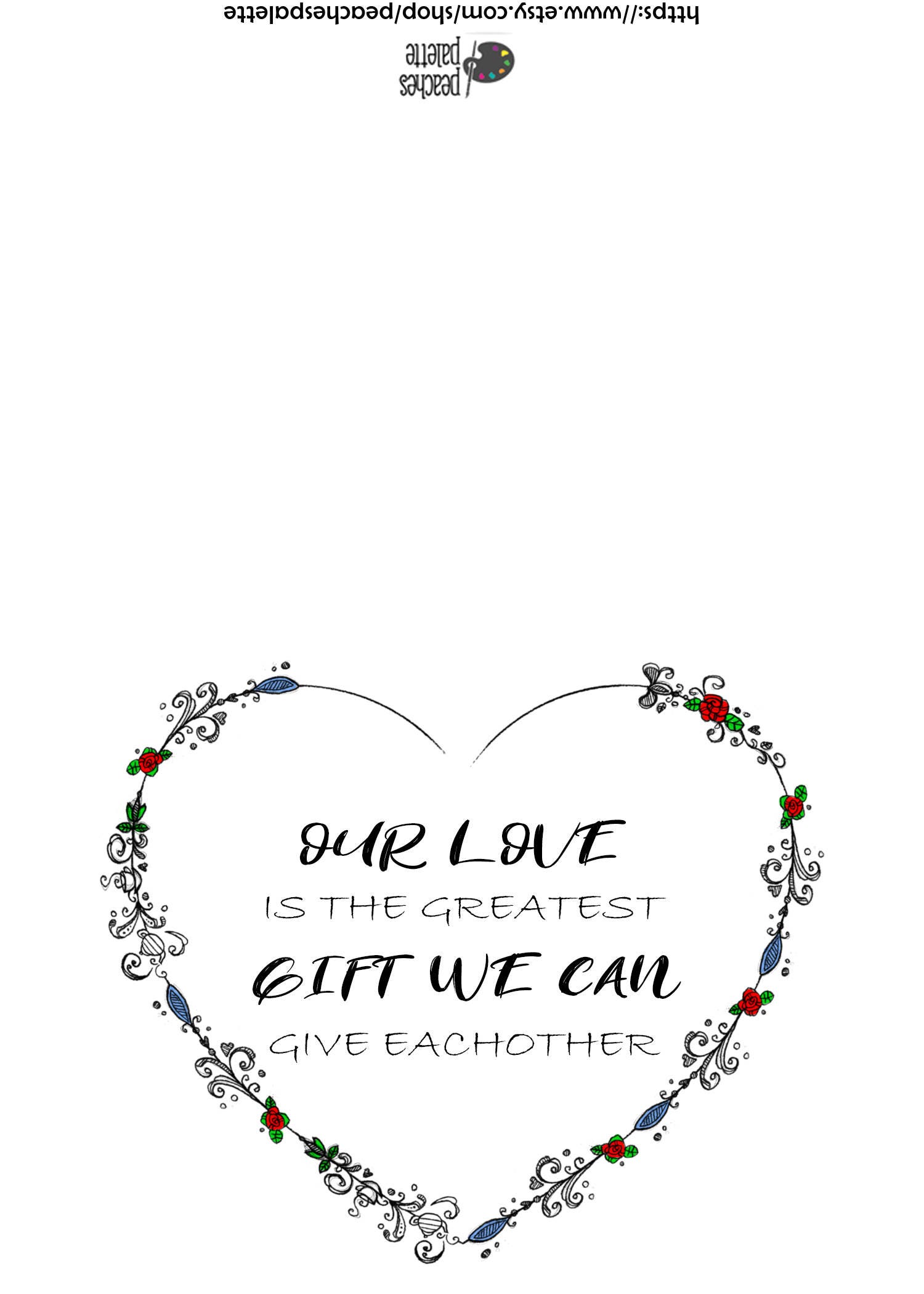 Our Love Card 5x7 Digital Download Printable Foldable - Etsy