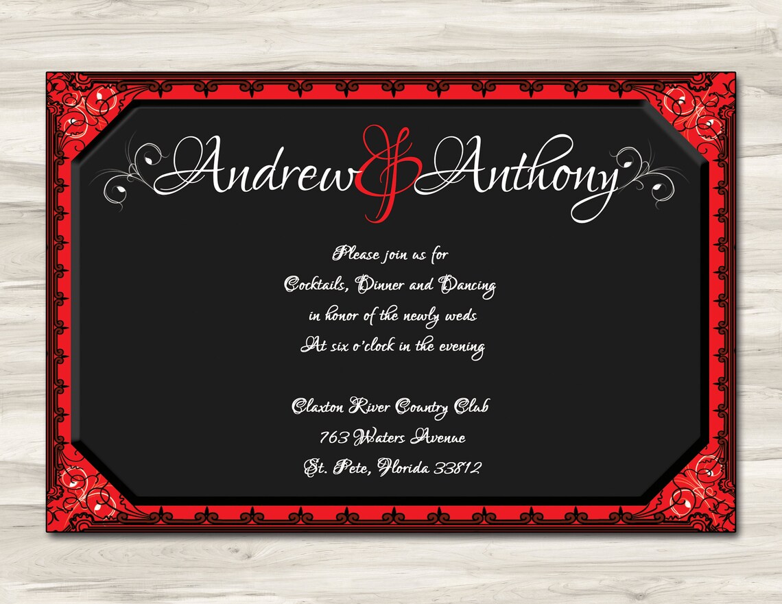 Wedding Reception Printable LGBT Reception Custom Design - Etsy