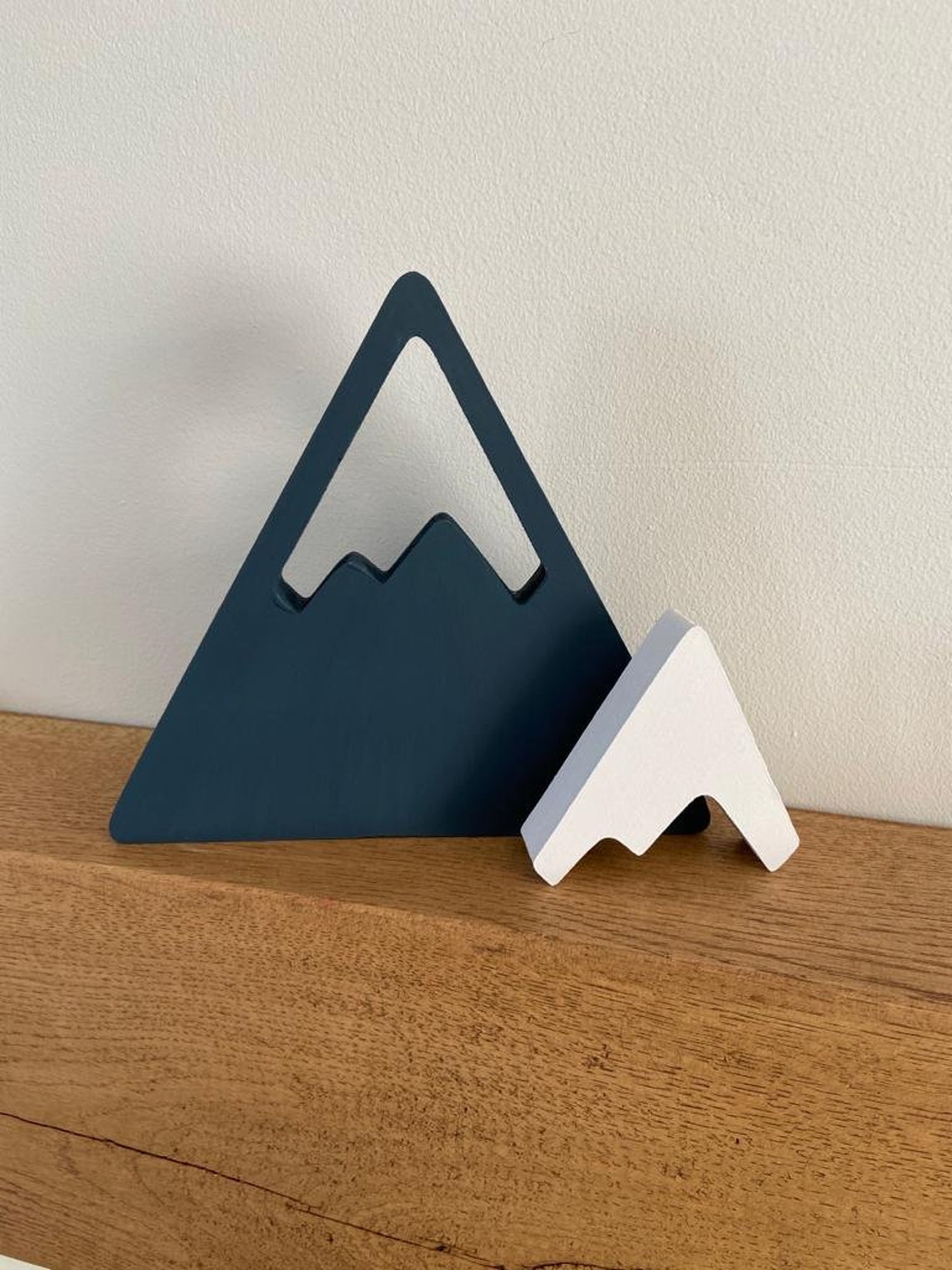 Wooden Painted Mountain Shape & Cut Out Nursery Bedroom - Etsy