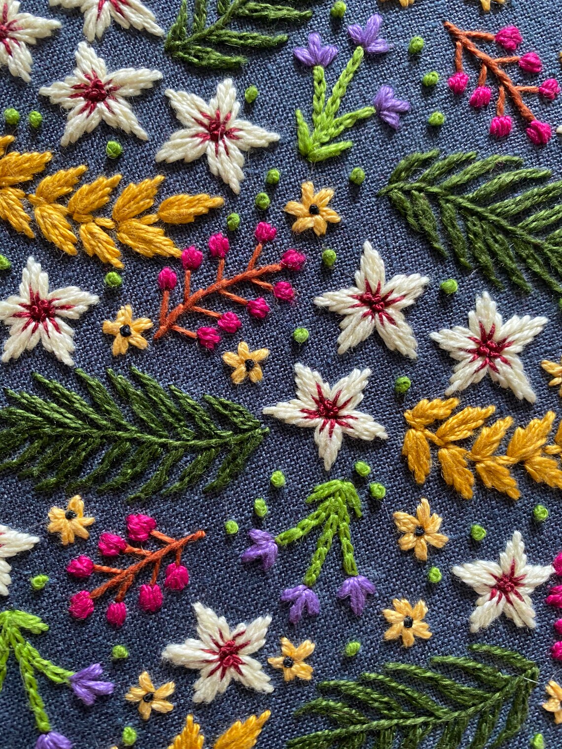 Scattered Spring Floral PDF Embroidery Pattern - Etsy