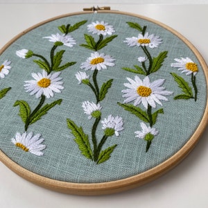 Daisies PDF Embroidery Pattern DIY Pattern Spring Daisy Wallpaper - Etsy