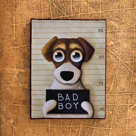 Crook Dog Art Print by the Berlin Artist Ivan Glock Picture - Etsy