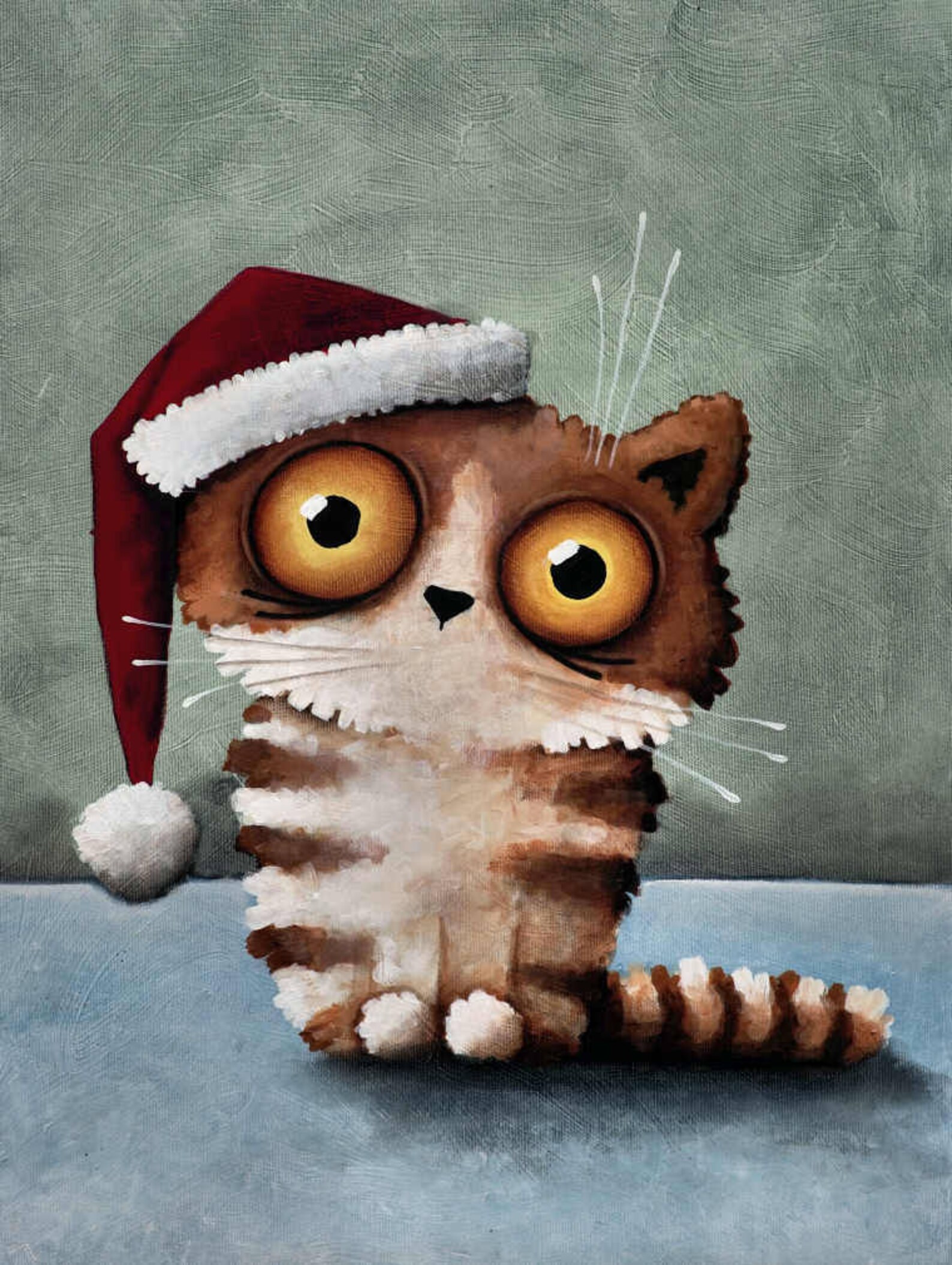 Christmas Cat Cat Drawing - Etsy
