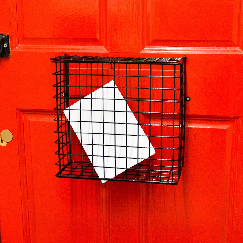 Letterbox Cage Door Mounted Mail Box Letter Guard Basket Post Catcher ...