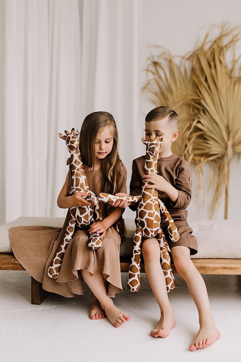 Plush Toy Handmade Giraffe, Gift for Toddler, Nursery Decor, Large ...