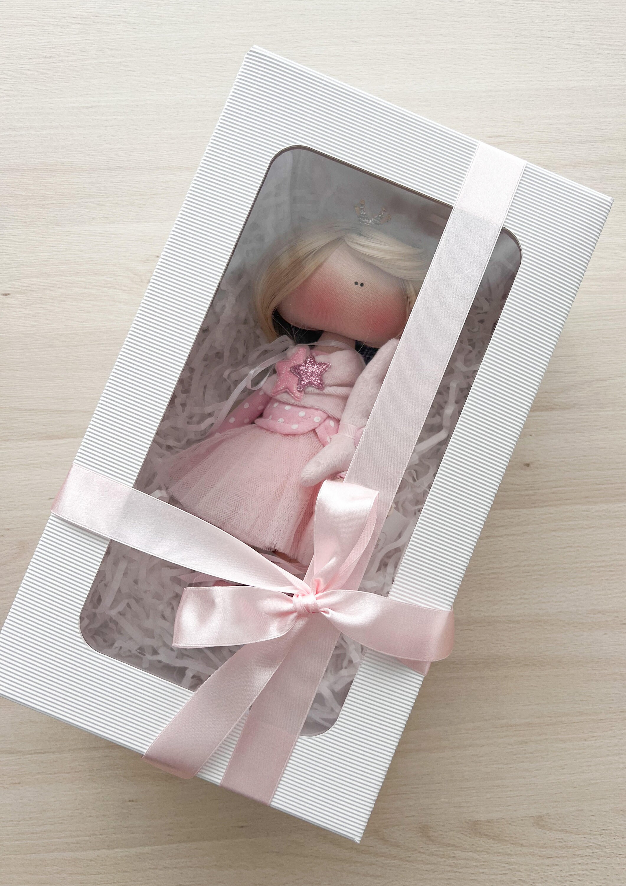 Pink Princess Doll, Little Doll Princess With Bunny, Interior Doll for ...