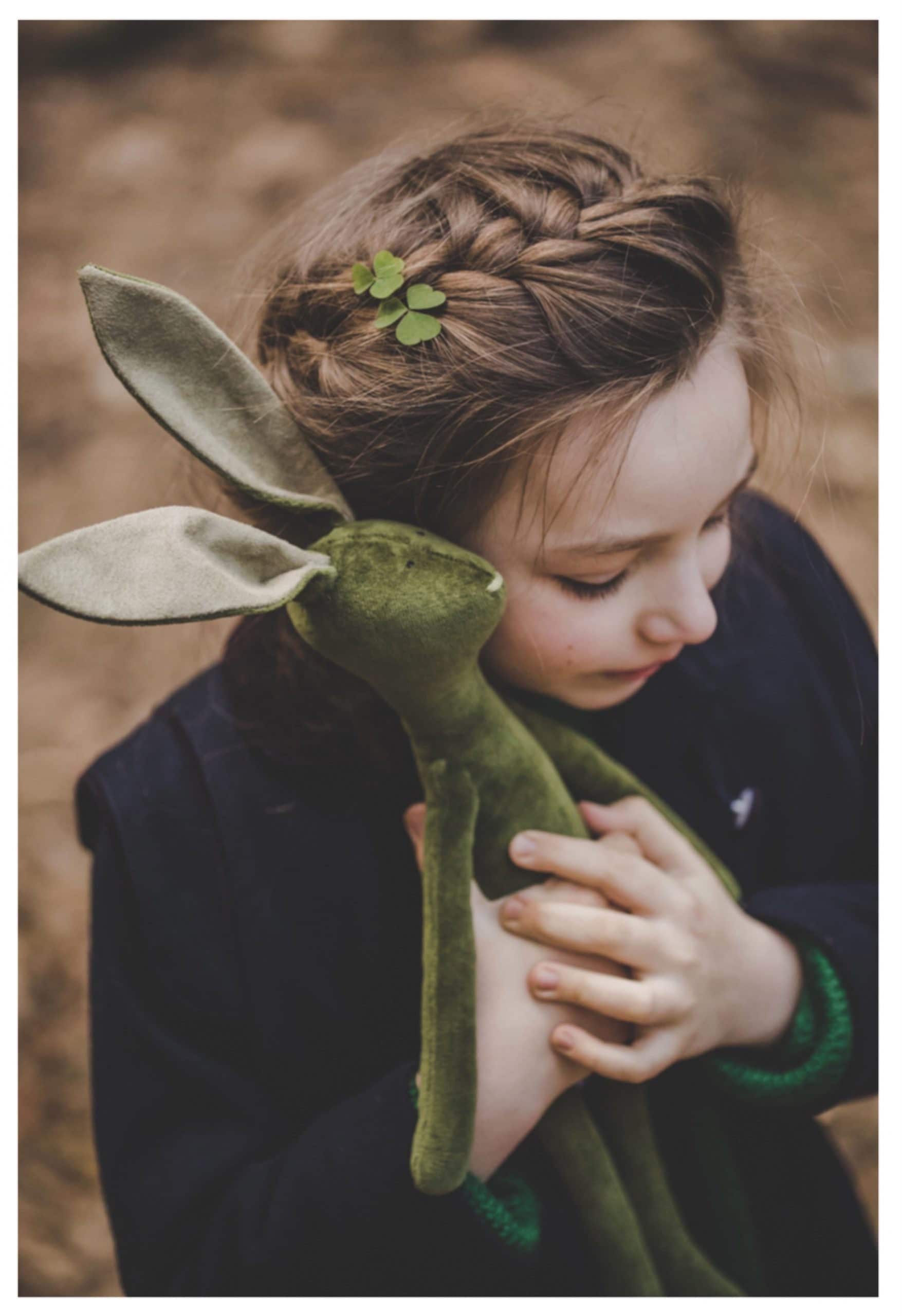 Dark Green Bunny, Handmade Soft Toy, Gift for Toddler, Personalized ...