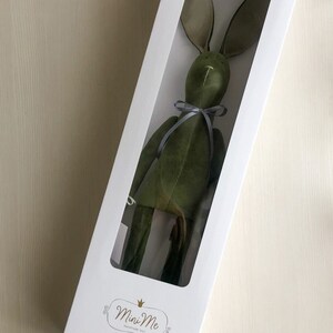 Dark Green Bunny, Handmade Soft Toy, Gift for Toddler, Personalized ...