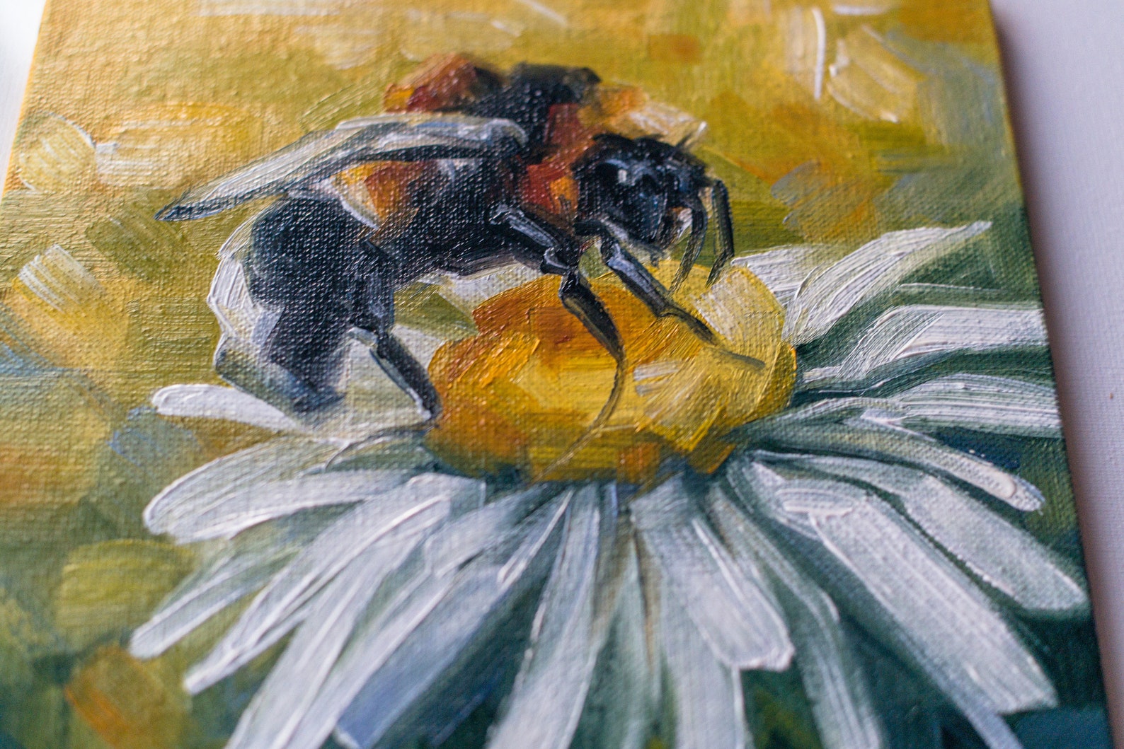 Be a Bee Original Art 6x6 by S. Lee Mark Stil Life Oil - Etsy