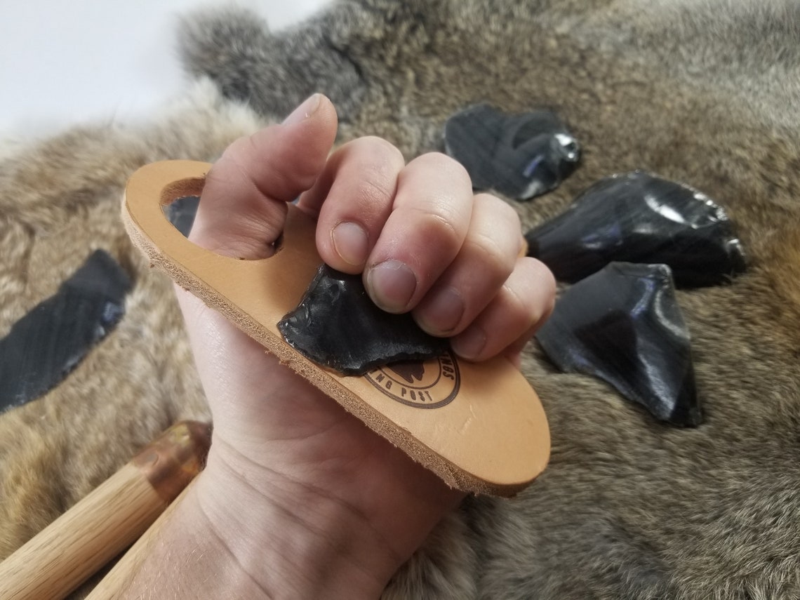 Four Tools Basic Flint Knapping Kit Obsidian | Etsy