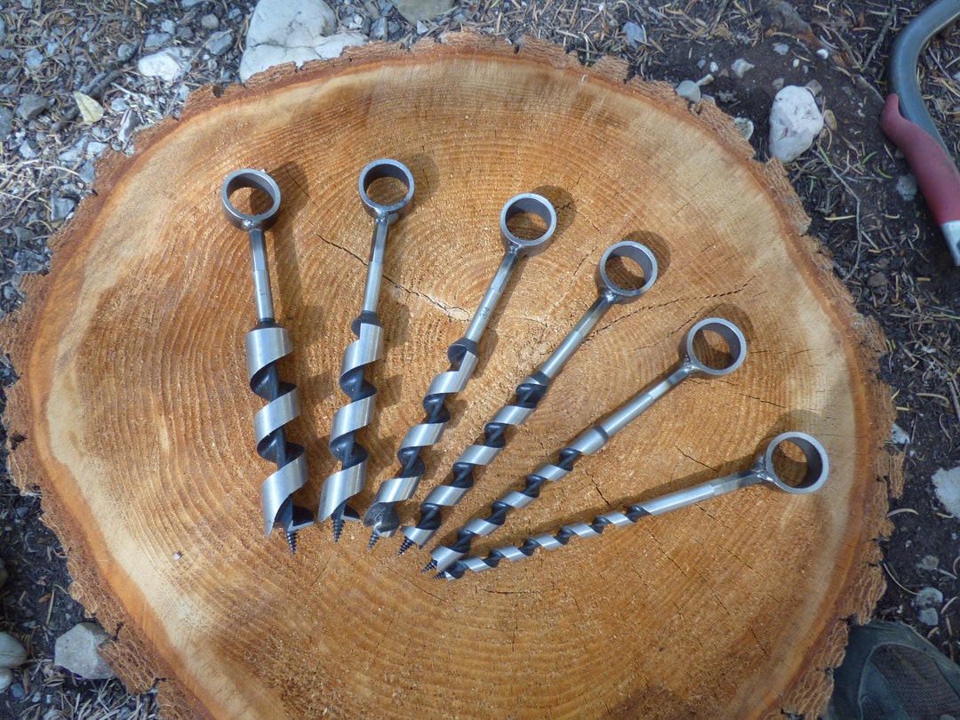 Set of 7 Scotch Eye Augers Sizes Range From 1 1/4 Bushcraft Tools ...