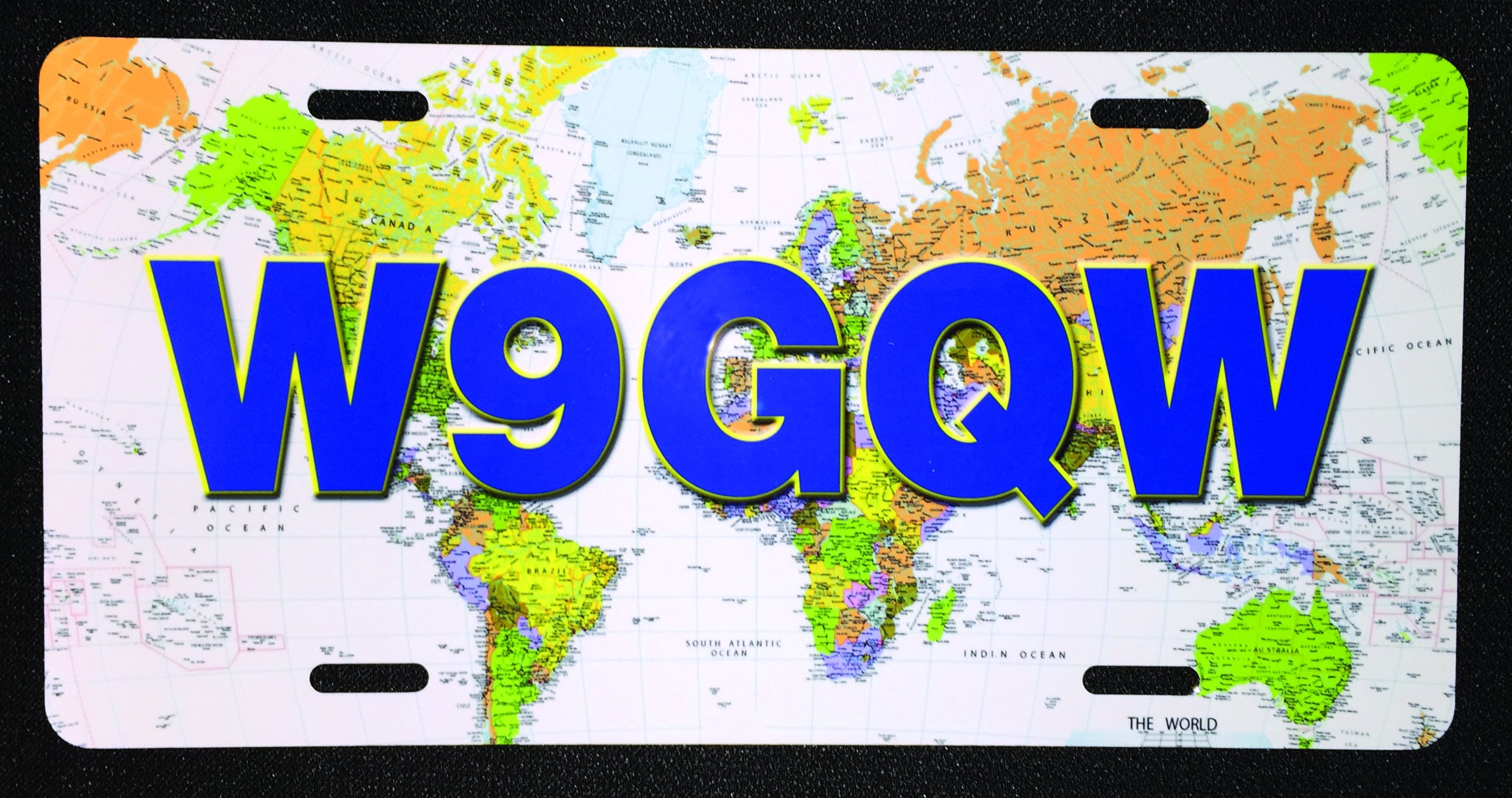 Amateur Radio World Map License Plate - Etsy