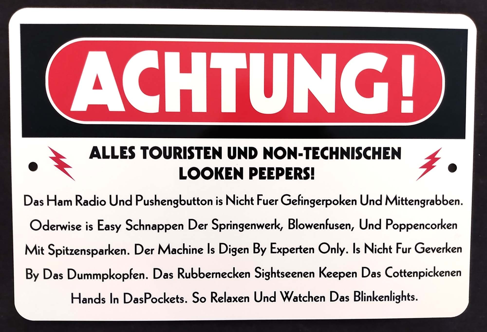 ACHTUNG Ham Radio Sign - Etsy