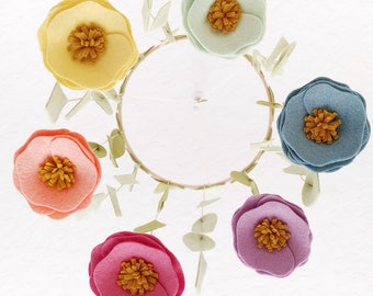 Felt Flower Mobile - Etsy