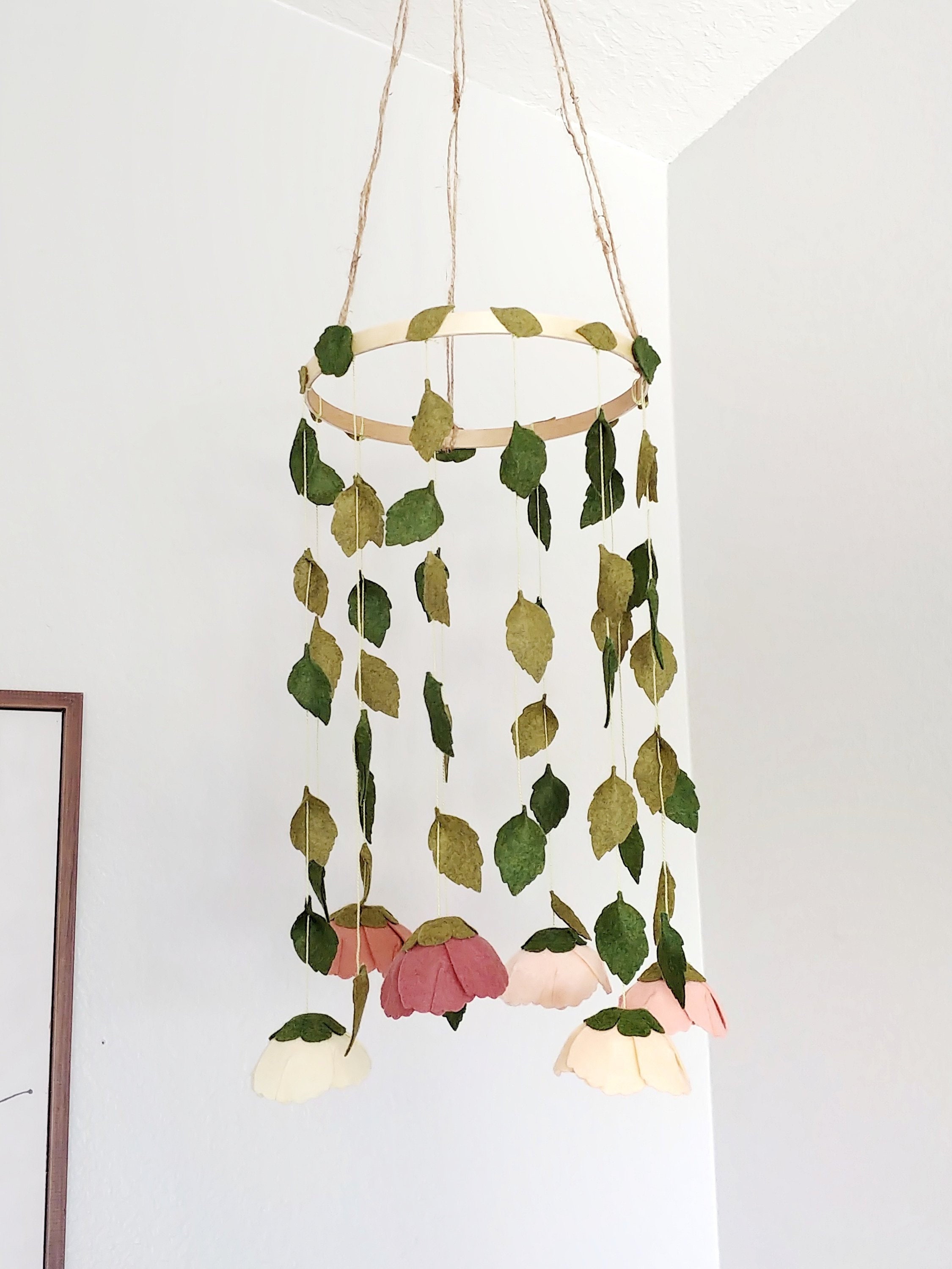 Flower Mobile Pink Mobile Nursery Decor Mobile - Etsy