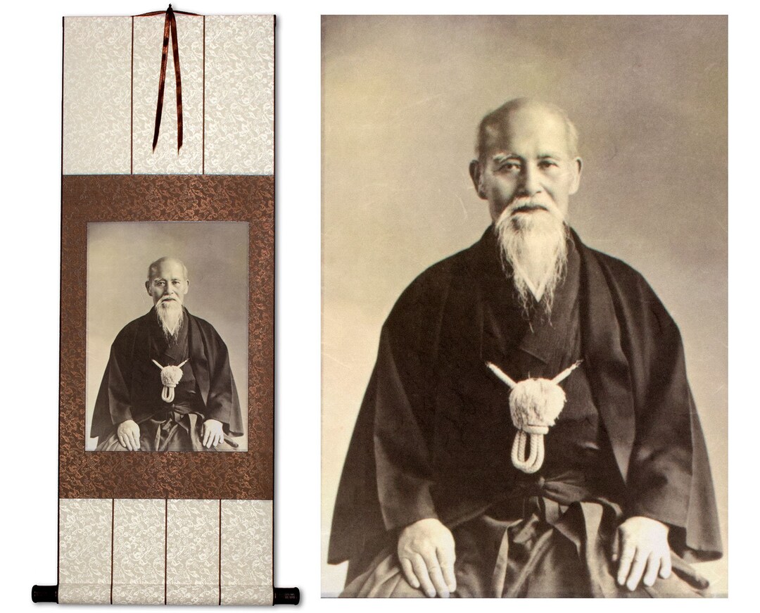 Morihei Ueshiba O'sensei Master of Aikido Print Scroll - Etsy