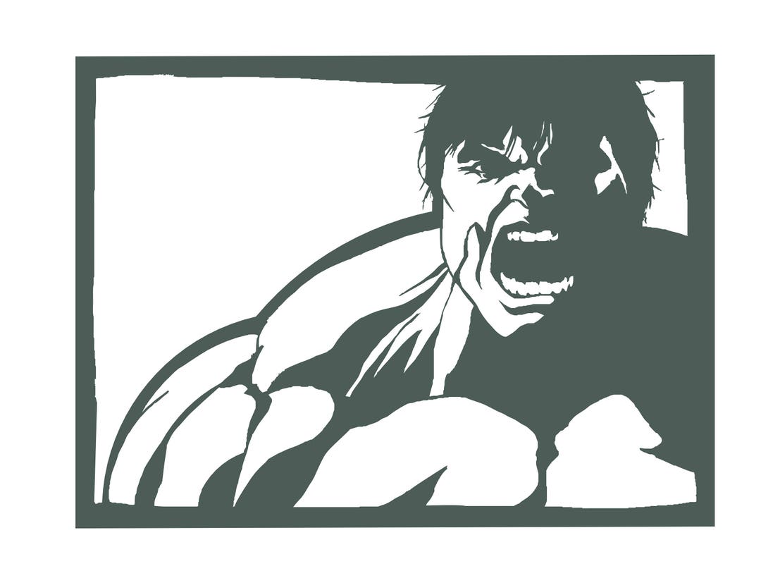 HULK 001 DXF File Good for CNC Plasma and Laser Cut - Etsy