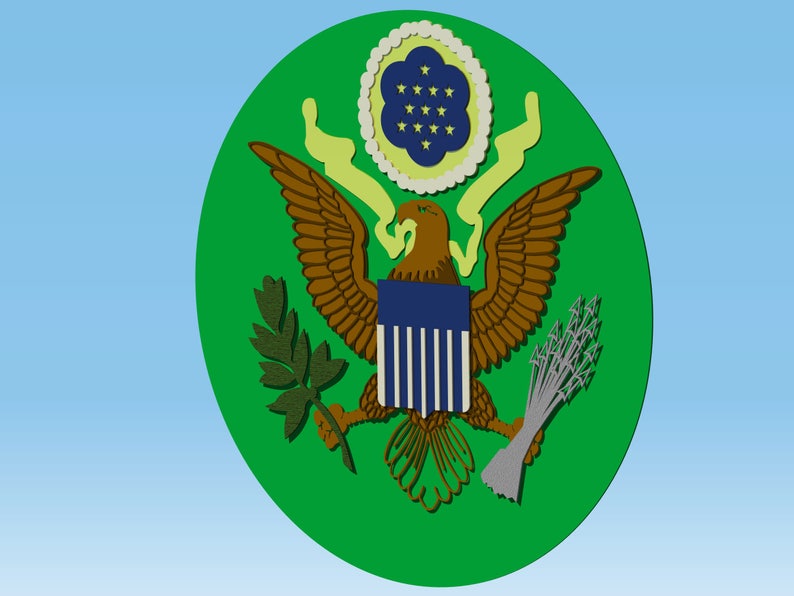 United States US Army Logo (11 Layes) DXF Files Good for CNC Plasma and ...