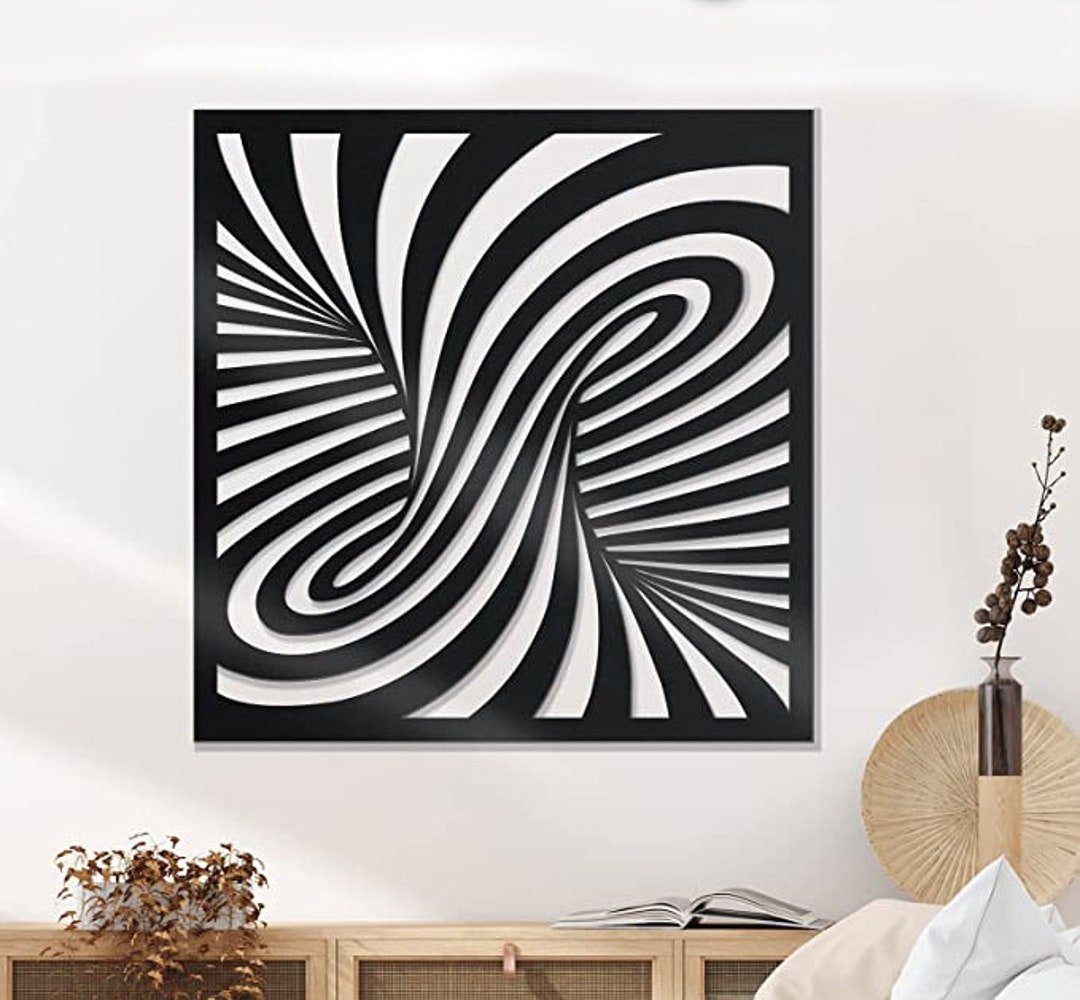 3D Black Vortex DXF File Good for CNC Plasma and Laser Cut - Etsy