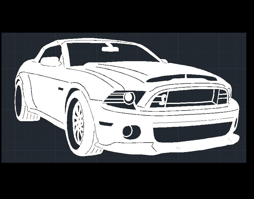 Mustang Car DXF File Good for CNC Plasma and Laser Cut - Etsy