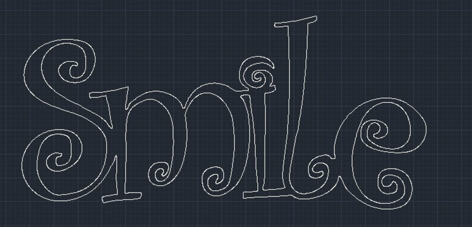 Smile 001 DXF File Good for CNC Plasma and Laser Cut - Etsy