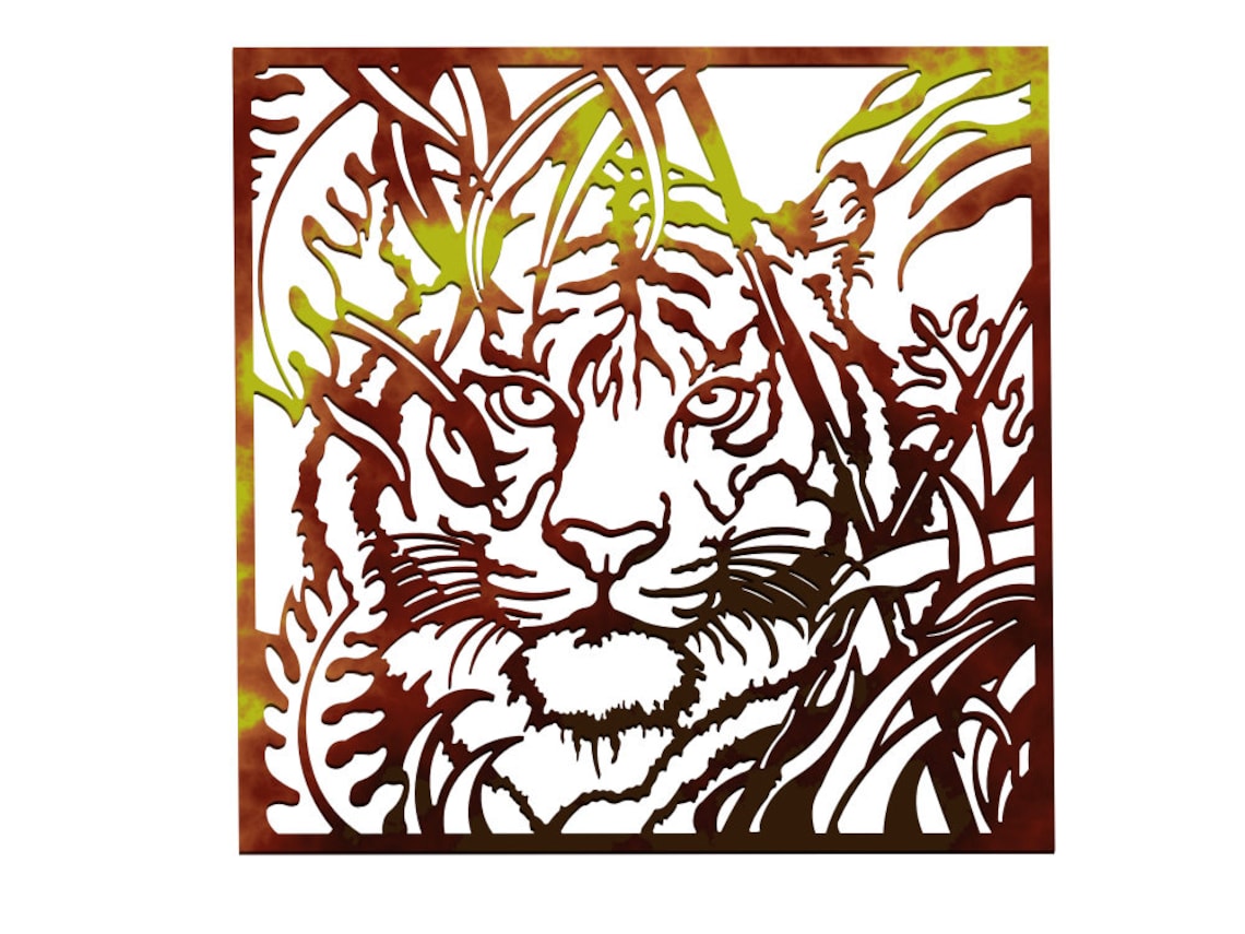 Tiger 001 DXF File Good for CNC Plasma and Laser Cut - Etsy