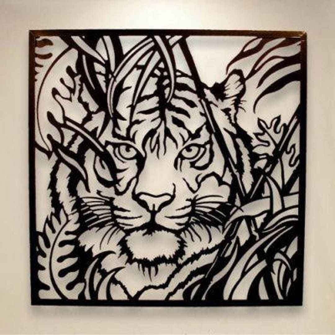 Tiger 001 DXF File Good for CNC Plasma and Laser Cut - Etsy