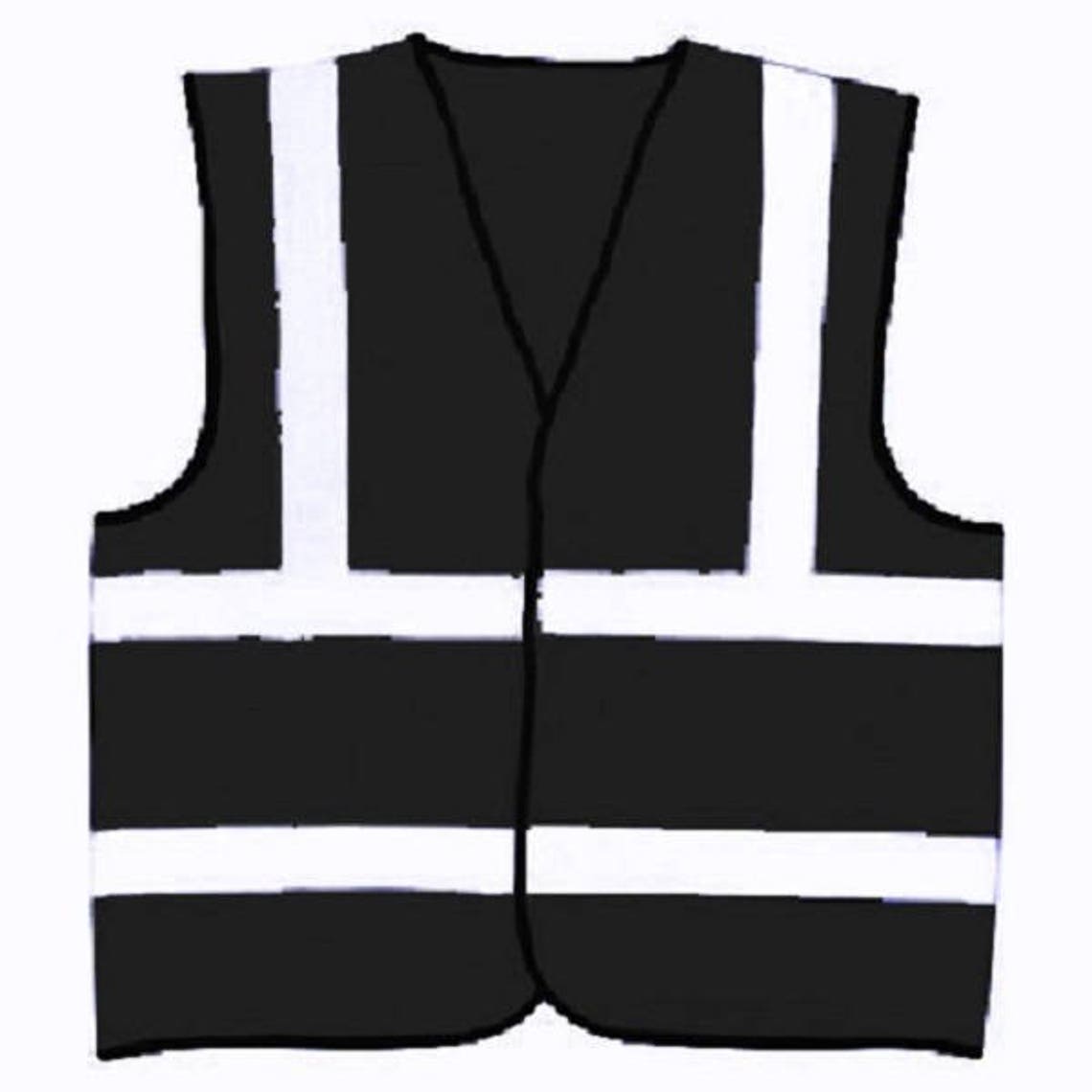 Black Hi Visibility Reflective Safety Vest Hi Viz Ideal for - Etsy
