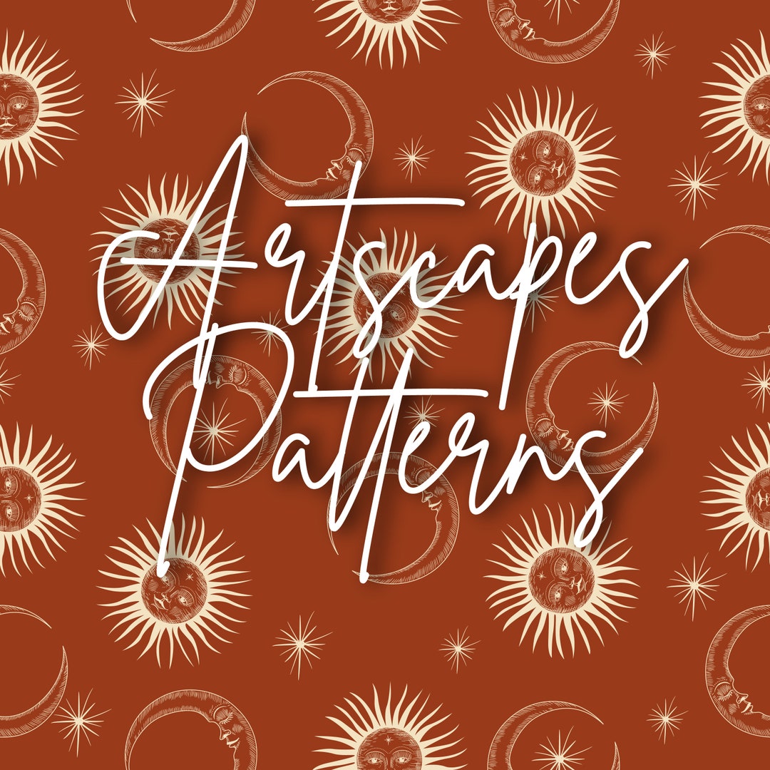 Vintage Sun and Moon Pattern | Seamless Boho Pattern - Etsy