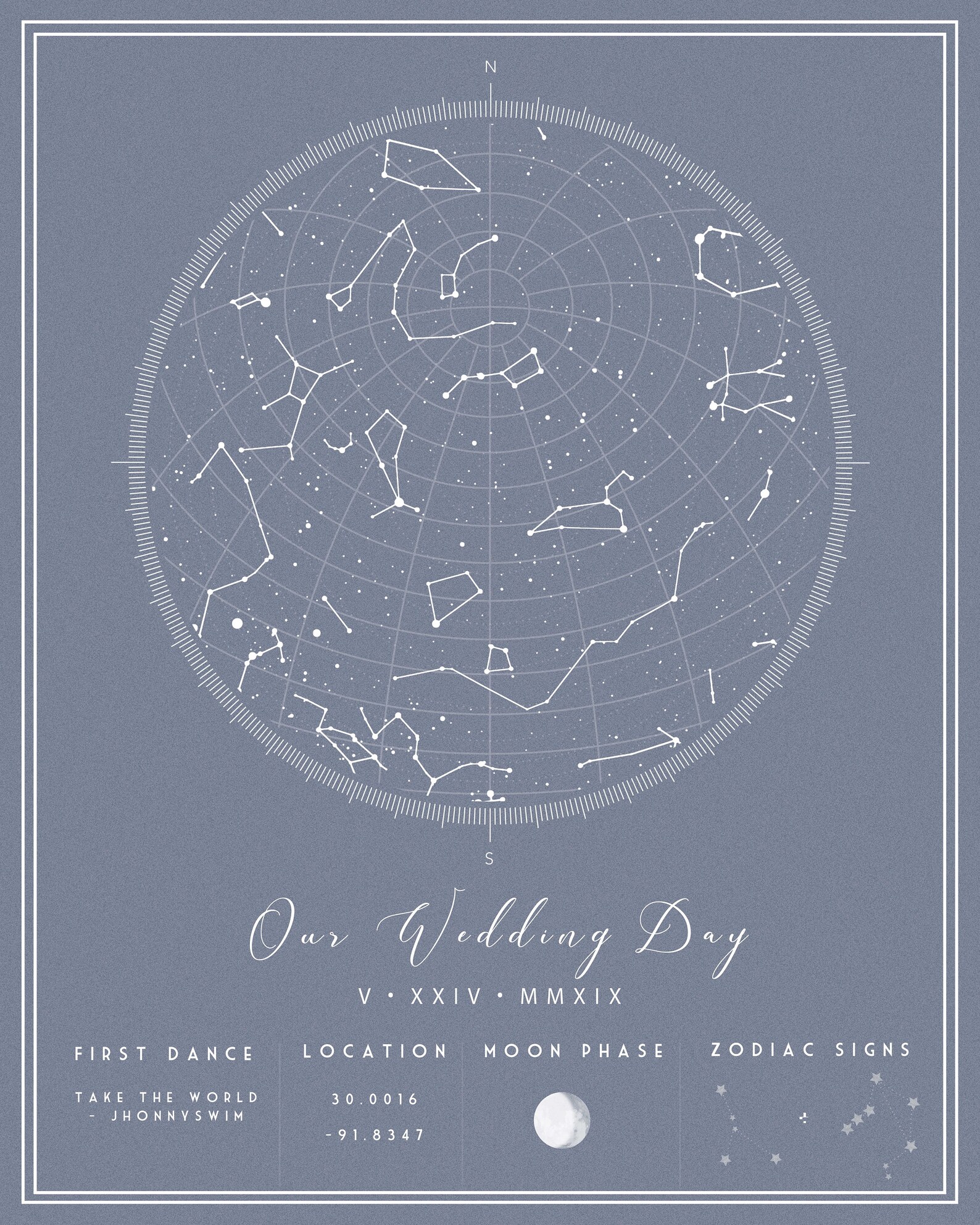 Wedding Day Star Chart - Etsy